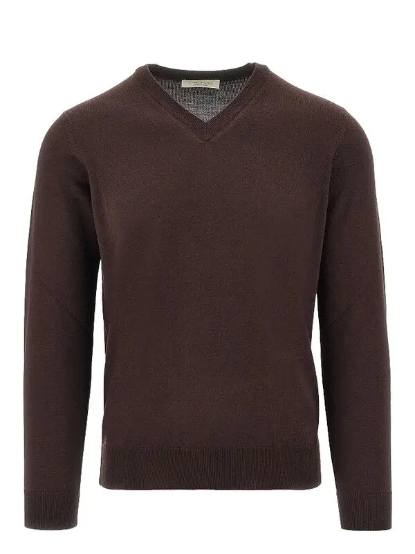 THE PULL Extrafine Merino Wool Sweater - Brown