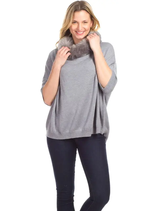 DUFFIELD LANE Payton Poncho - Grey