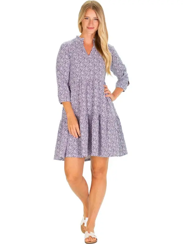 DUFFIELD LANE The Fiona Dress - Navy Floret