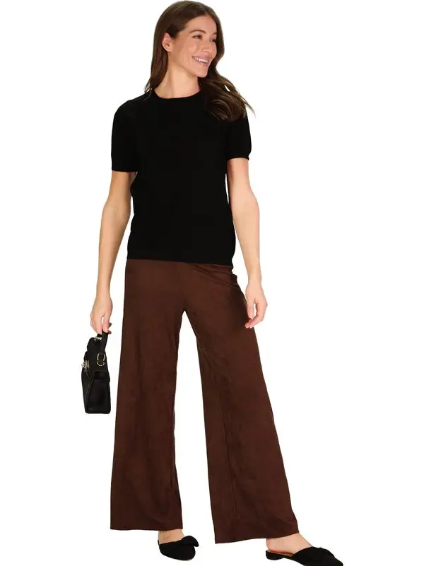 DUFFIELD LANE Suede Sasha Pant - Chicory