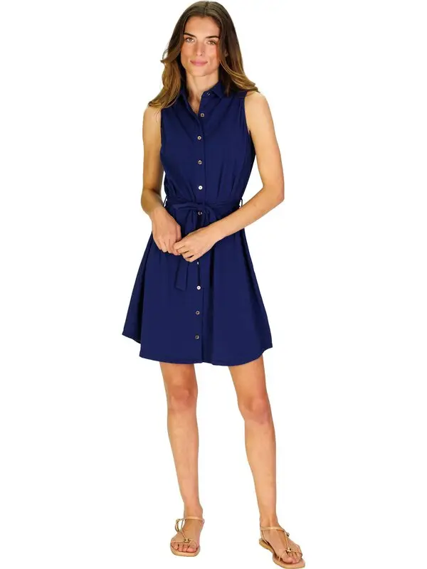 DUFFIELD LANE Sleeveless Camila Dress - Navy