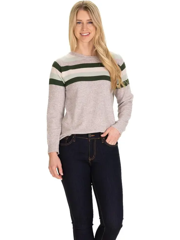 DUFFIELD LANE Aspen Cashmere Crewneck - Foggy