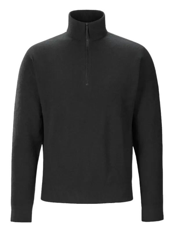 Veilance Conic Wool Half Zip Neck - Black