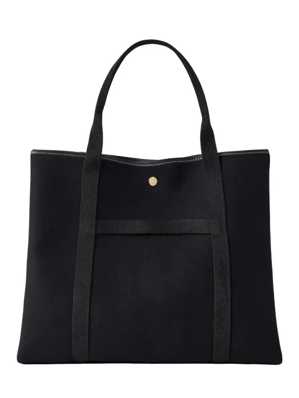 Rue De Verneuil Leather-trimmed Canvas Tote - No