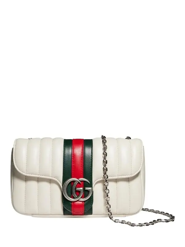 Gucci Jetset Gg Marmont Small Shoulder Bag - White