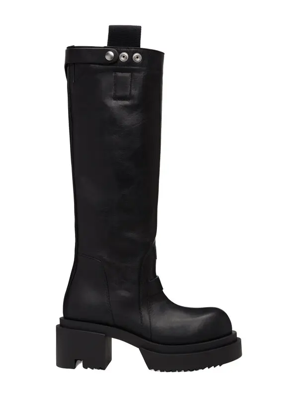Rick Owens Concordians Pull On Mega Tractor Boots - Black