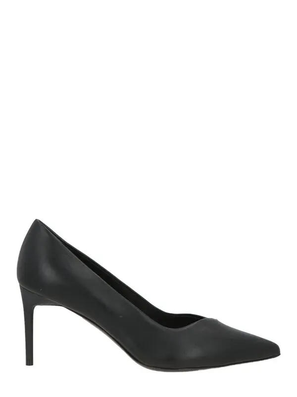 Max Mara Minimalist Leather Highheels - Black