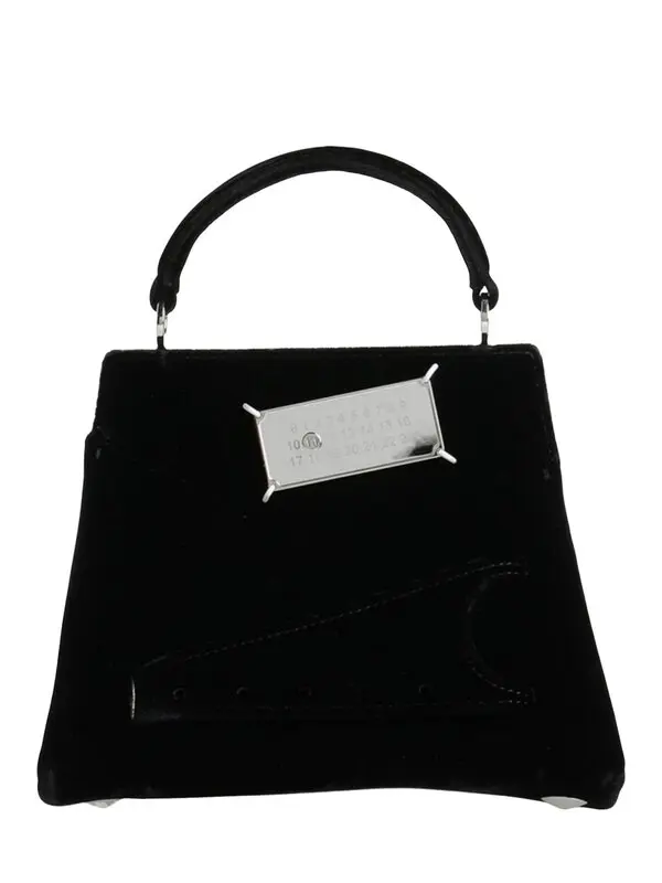MAISON MARGIELA Compact Velvet Handbag - Black