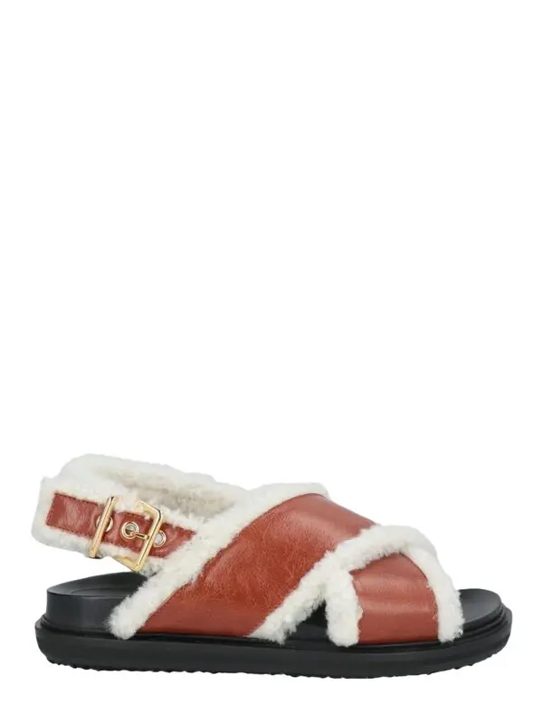 Marni Two-color Strappy Sandals - Tan