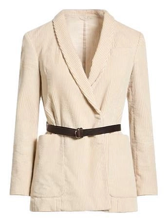 Brunello Cucinelli Corduroy Waistfitted Jacket - Grey