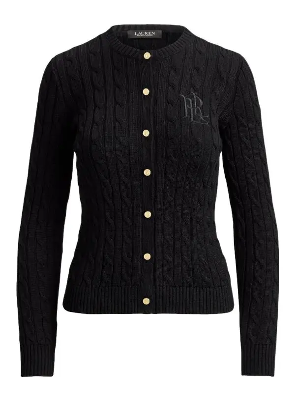 Polo Ralph Lauren Long-sleeved Knitted Cardigan - Black