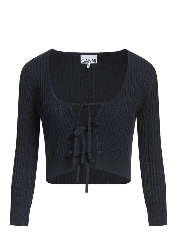 GANNI Lightweight Knit Top - Blue