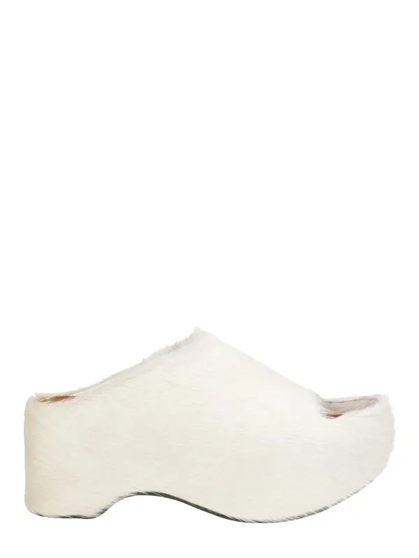 Marni Simple And Comfortable Wooden Clogs - White