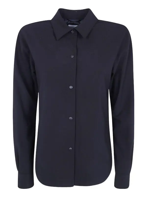 Aspesi Wool Blend Button-up Shirt - Black