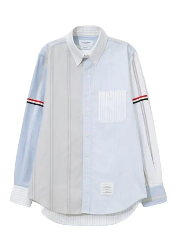 Thom Browne Funmix Cotton Oxford Shirt - Light Blue