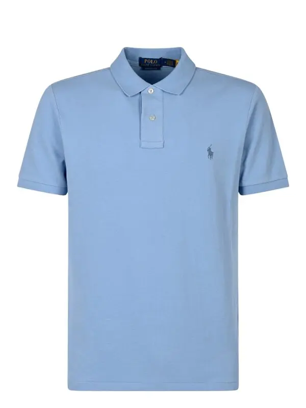 Polo Ralph Lauren The Iconic Custom Slim Fit Mesh Polo - Blue