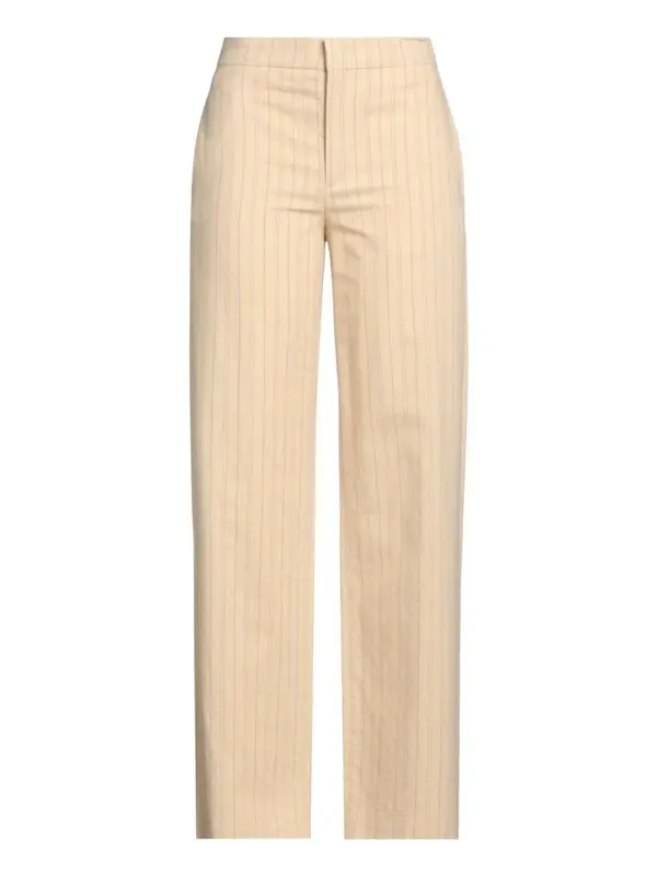 Isabel Marant Étoile High-waisted Striped Wide-leg Pants - Sand-colored