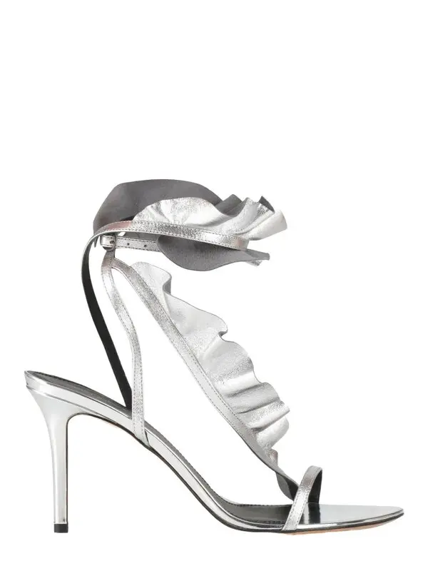 Isabel Marant Étoile Metallic Leather High-heeled Sandals - Silver