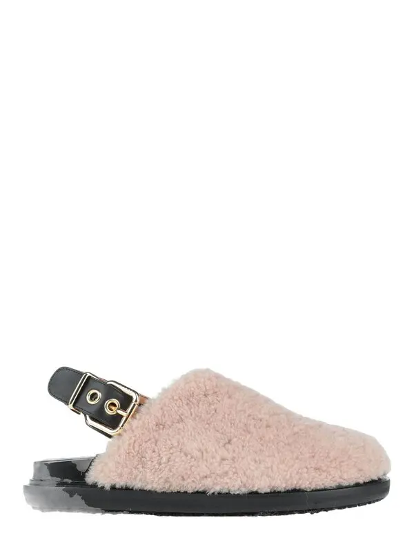 Marni Two-tone Leather Mules - Beige