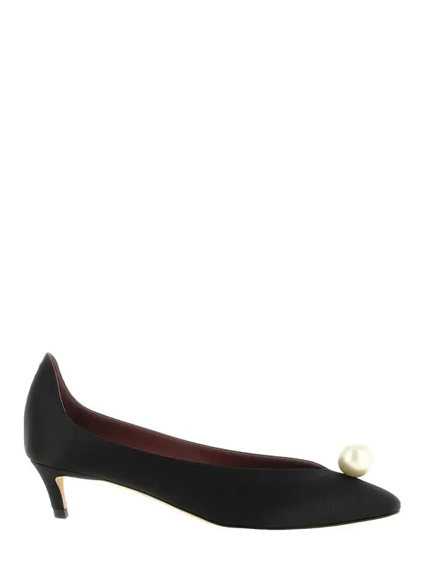 Magda Butrym Pearl-embellished Pointed-toe Pumps - Black