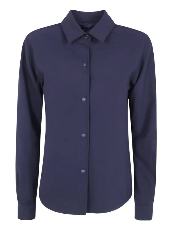 Aspesi Press-stud Long-sleeve Shirt - Blue