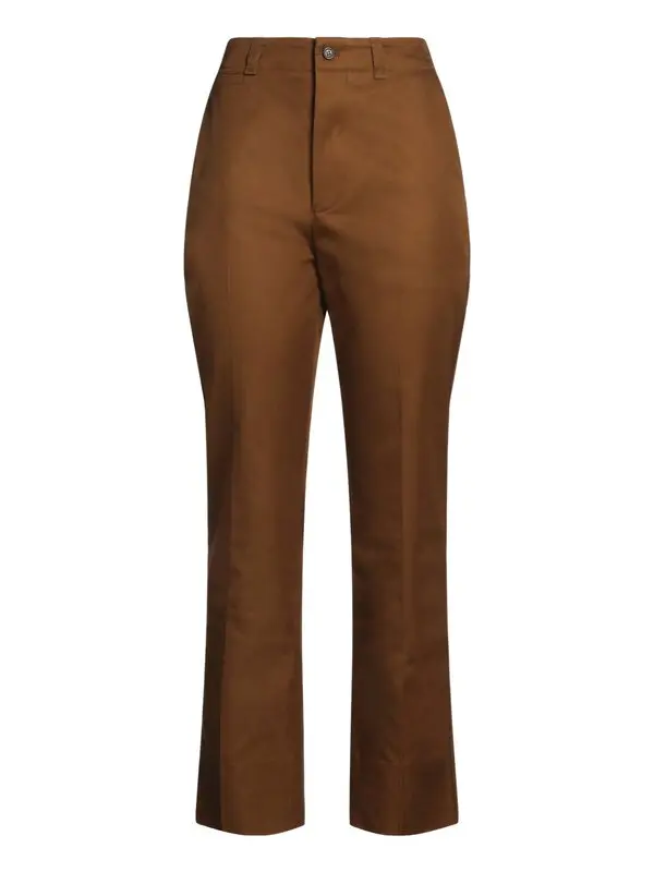 Saint Laurent Solidcolor Straightleg Trousers - Green