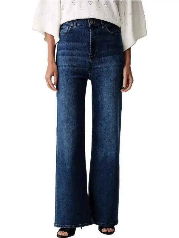 TWINSET High-rise Wide-leg Jeans - Blue