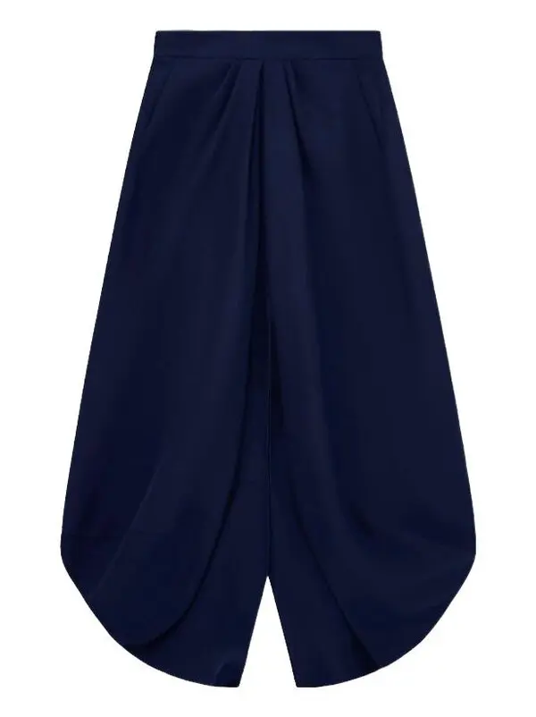 Giorgio Armani Pleated V-hem Skirt - Blue