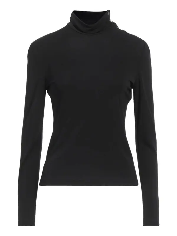 Tory Burch Solidcolor Turtleneck Longsleeve Tshirt - Black