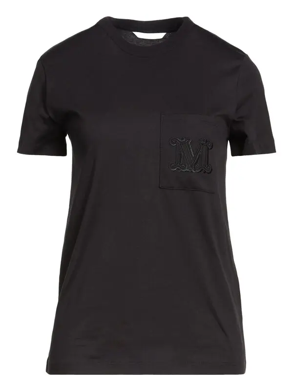 Max Mara Plain Colour T-shirts - Black