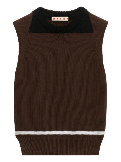 Marni Sleeveless Crewneck Jumper - Chestnut