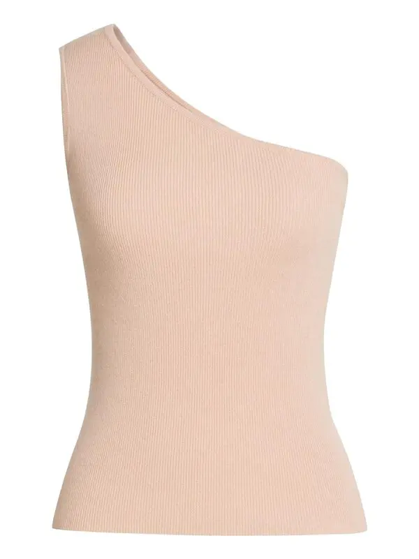 Max Mara Solid Color One-shoulder Top - Sand-colored