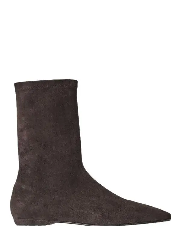 THE ROW Cindy Ankle Boots - Mocha