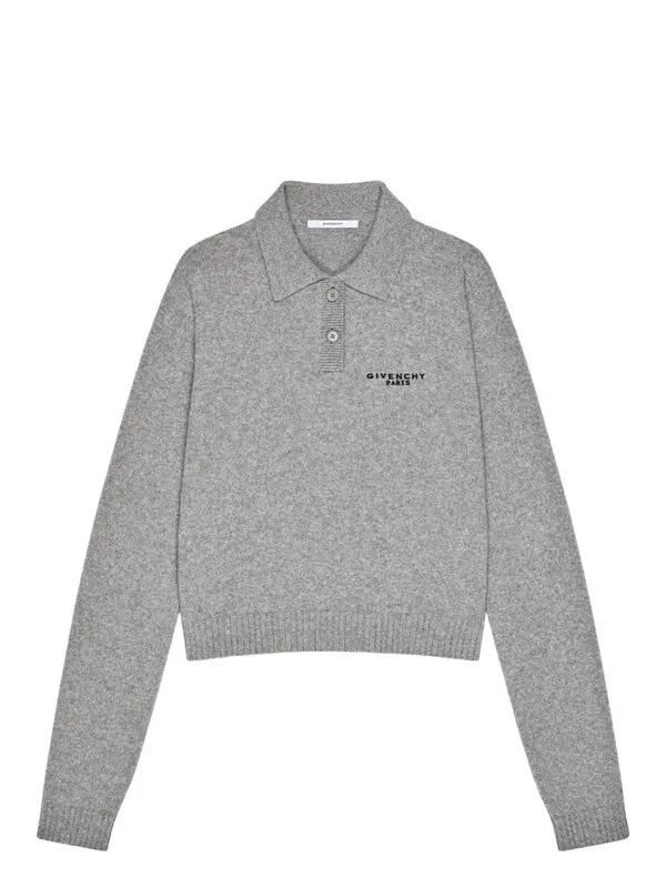 Givenchy Wool And Cashmere Polo Shirt - Gray