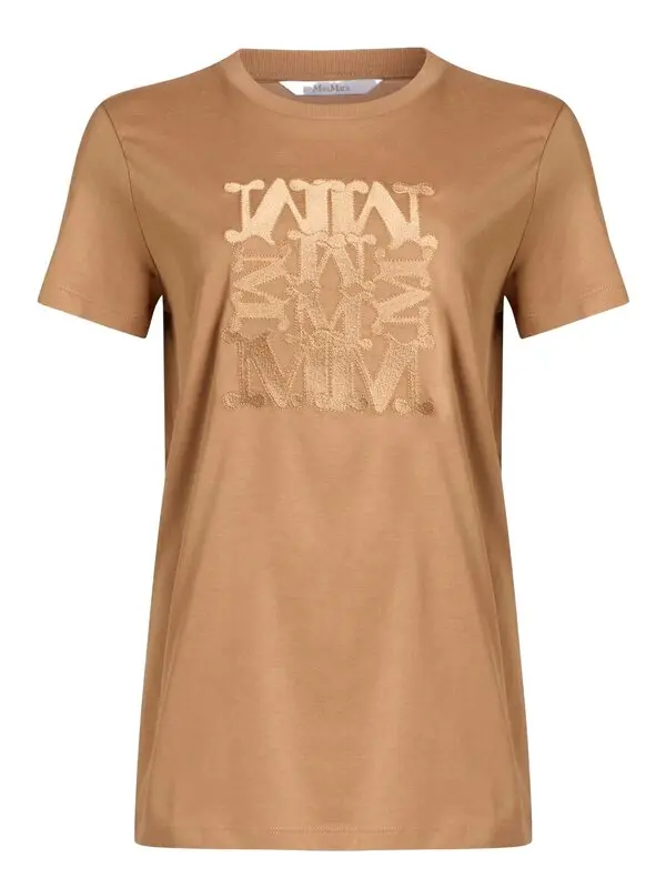 Max Mara Solid Color T-shirts - Nude