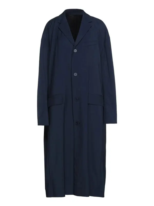 Balenciaga Solid-colored Long-sleeved Suit Jacket - Blue