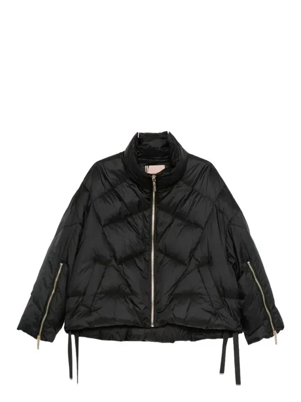 TWINSET Quilted Zip-sleeve Puffer Jacket - Black