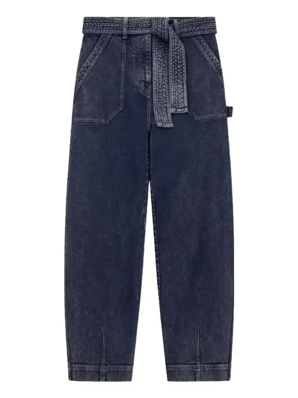 Giorgio Armani Belted Wide-leg Jeans - Blue