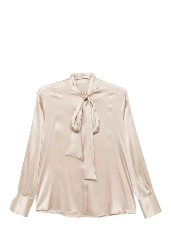 MAZZARELLI Long-sleeved Tie-neck Shirt - No