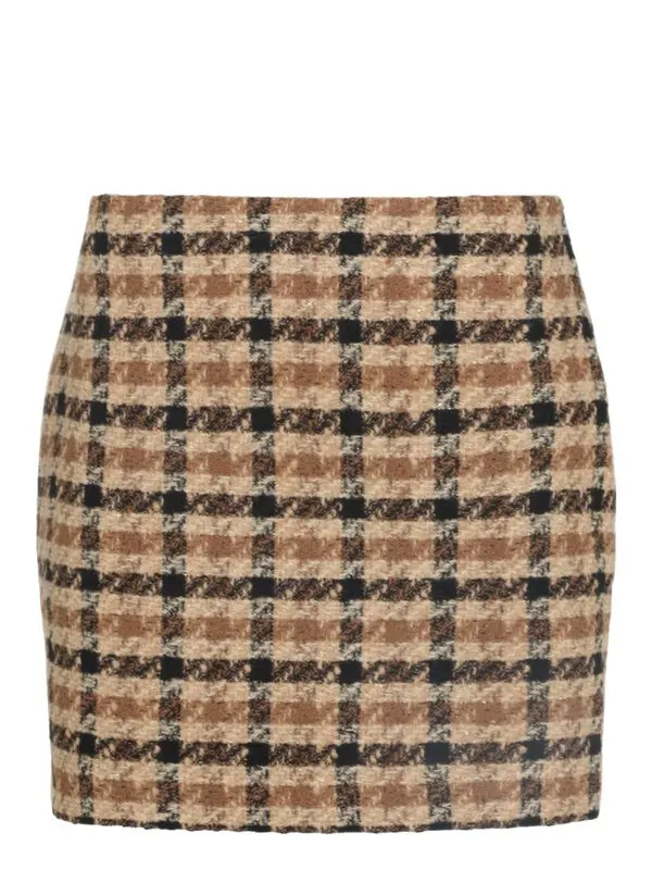 TWINSET Check Bouclé Miniskirt - Multi-color