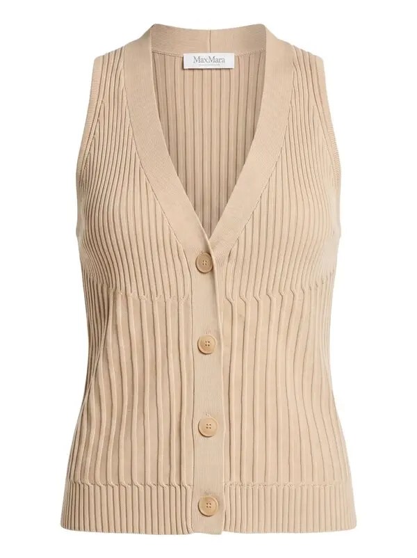 Max Mara Ribbed-knit Sleeveless Vest - No