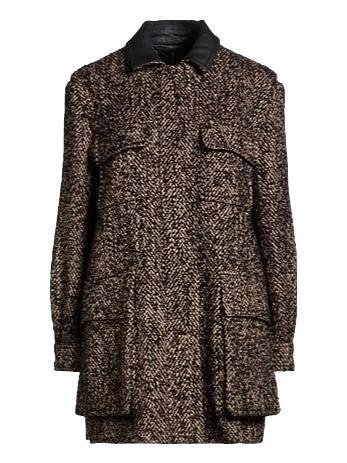 Max Mara Two-color Woolen Coat - Black