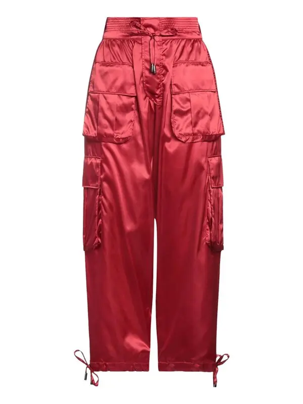 Dolce & Gabbana Minimalist Satin Trousers - Red