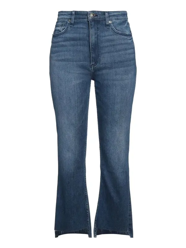Rag & Bone Plain Colour Bootcut Jeans - Blue