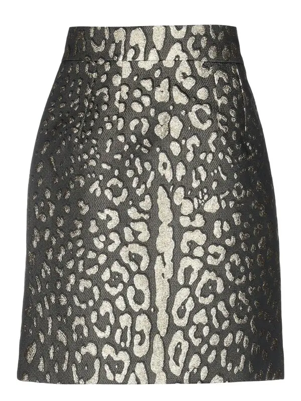 Dolce & Gabbana Leopard-print Jacquard Umbrella Skirt - Black