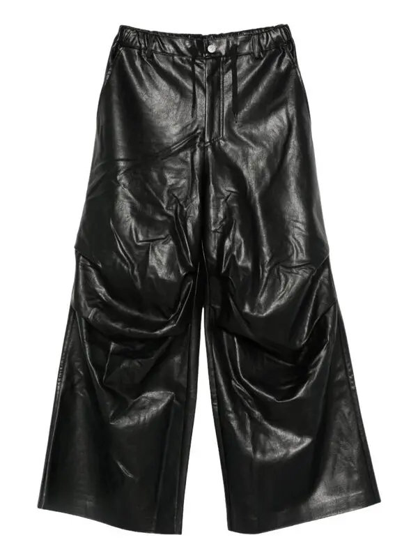 MAISON MARGIELA Drawstring Wide-leg Trousers - Black