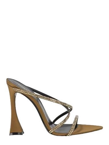 Saint Laurent Rhinestone Highheeled Sandals - Green