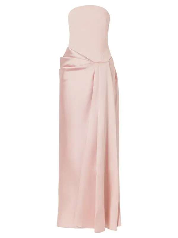 Solace Strapless Crepe Gown - No