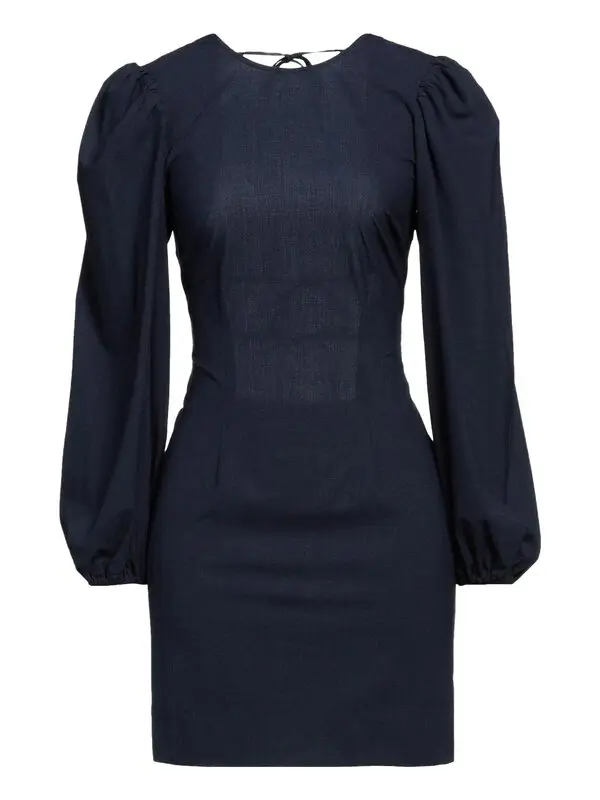 GANNI Solid-color Bodycon Dress - Blue