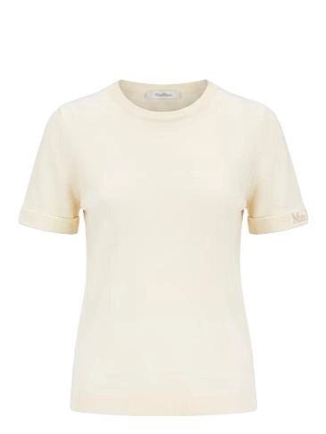 Max Mara Minimalist Short-sleeve Knit Top - White